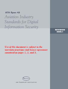 ATA Spec 42-2020 Aviation Industry Standards for Digital Informa - $220 ...