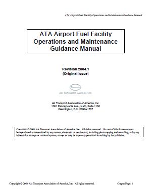 ATA Spec 103-2023 Standard for Jet Fuel Quality Control at Airpo - $360 ...