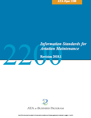 ATA Spec 2200-2018 Information Standards for Aviation Maintenanc - $500 ...